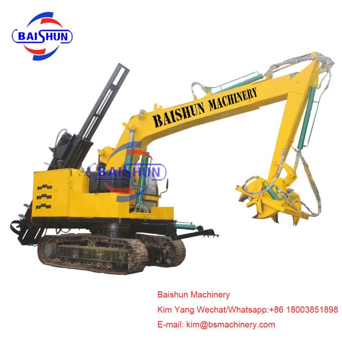 Tractor Mounted Pole Erection Machine Pile Rod Drilling Machine