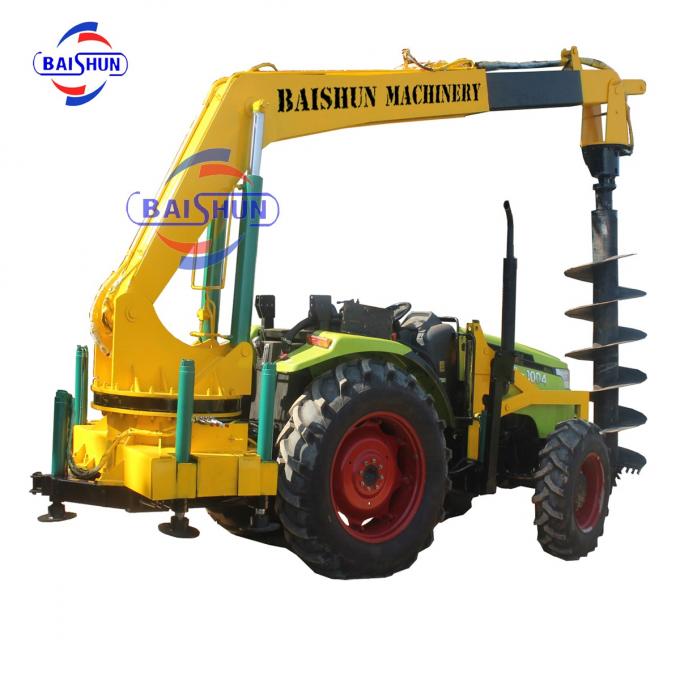 Tractor Mounted Pole Erection Machine Pile Rod Drilling Machine