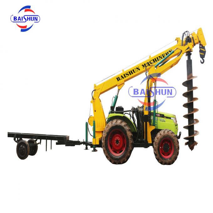 Utility Pole Installation Machine With Small Farm Ground Hole Drilling ...